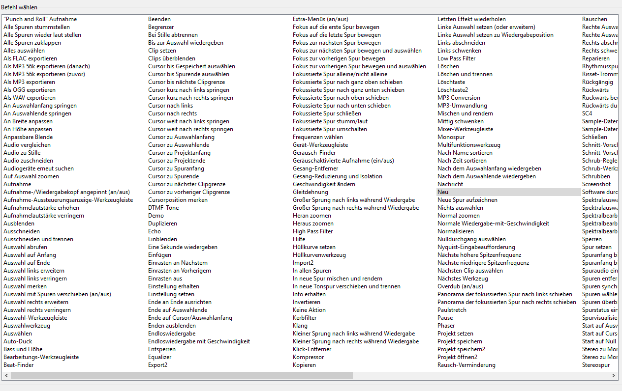 command for "shift + tab" in chain command - GNU/Linux - Audacity Forum