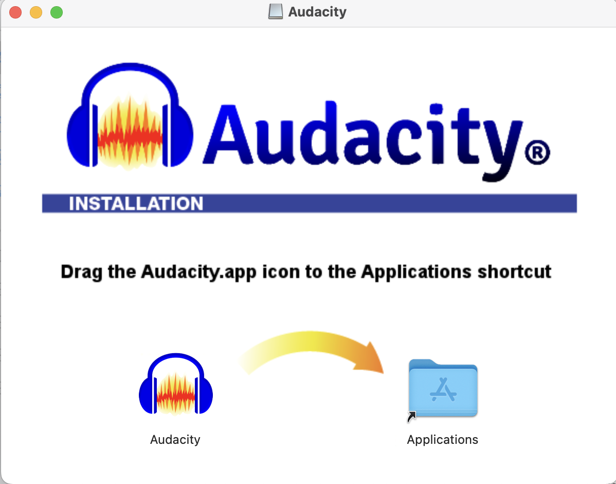 Installation is not working: only popup 'drag the audacity.app icon to ...