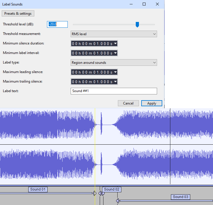 Minimum Label Length Setting - Audacity 3 Help Forum - Audacity Forum