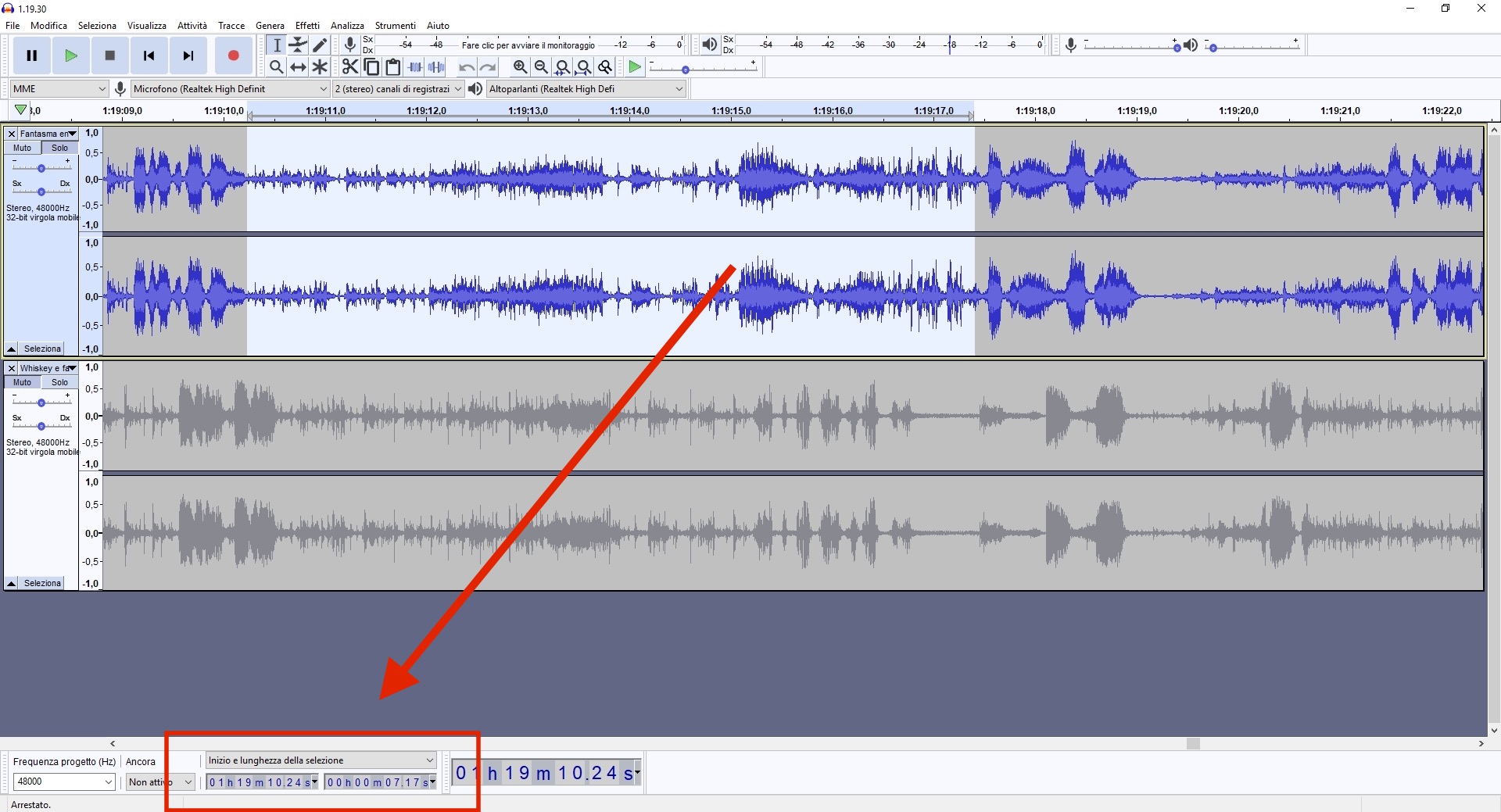 Switch part selection - Windows - Audacity Forum