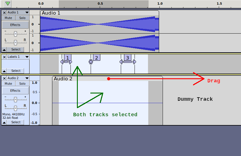 Shifting an entire section of a label track? - Windows - Audacity Forum