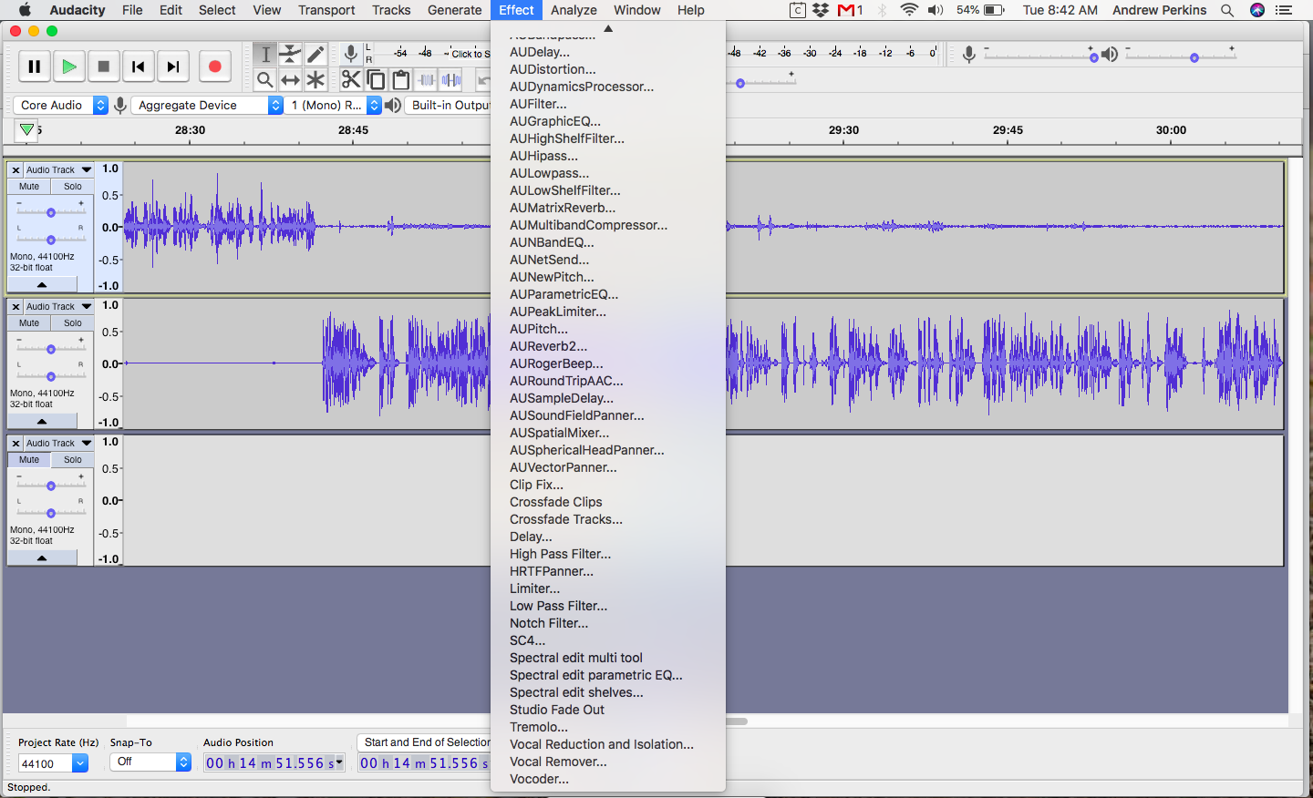 Post recording dead mic noise - macOS - Audacity Forum