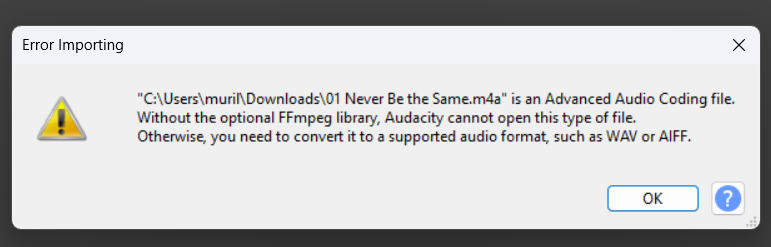 Mhm1 codec (mpeg-h) - Audacity 3 Help Forum - Audacity Forum
