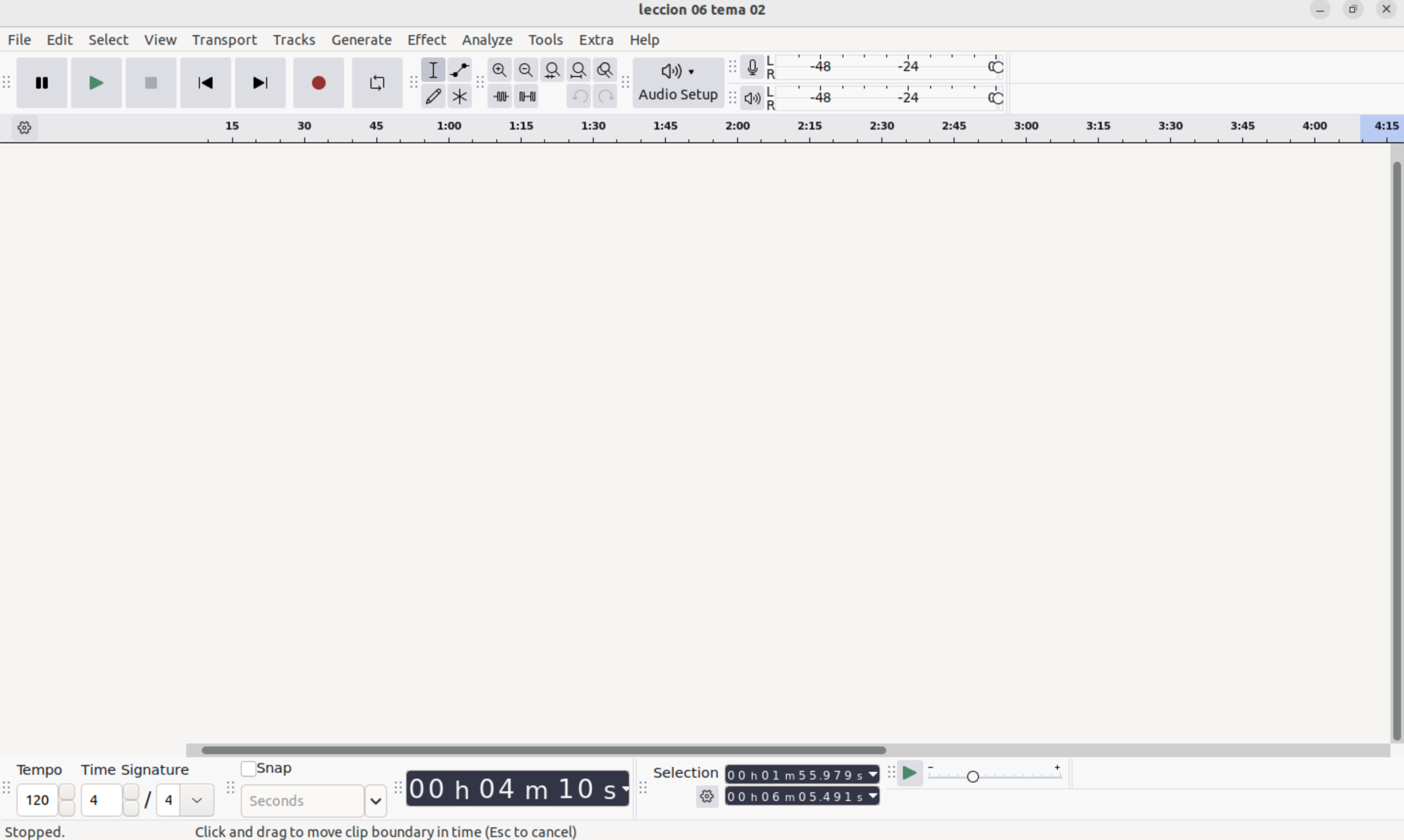 Blank Waveform after horizontal scrolling or zomming - GNU/Linux - Audacity Forum