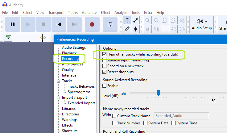 Can't find "software playthrough" option - Audacity Help Forum - Audacity Forum