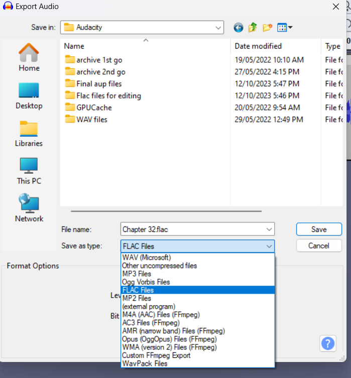 Editing and saving flac files - Audacity 3 Help Forum - Audacity Forum