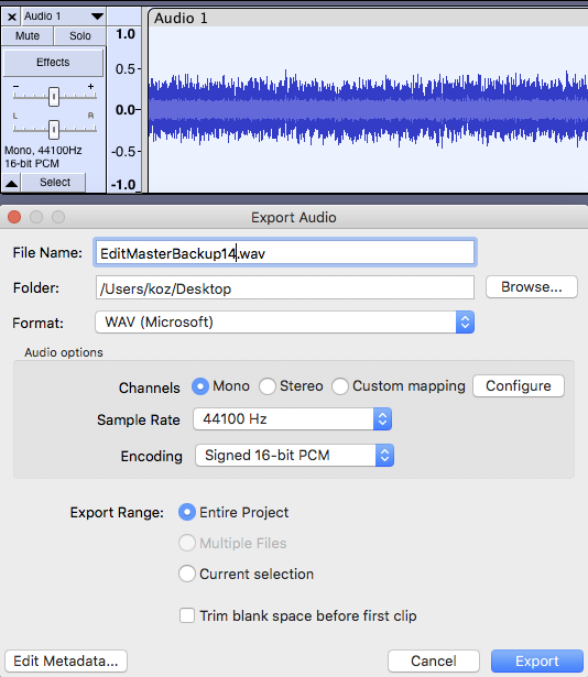 Finding the KPS - Windows - Audacity Forum