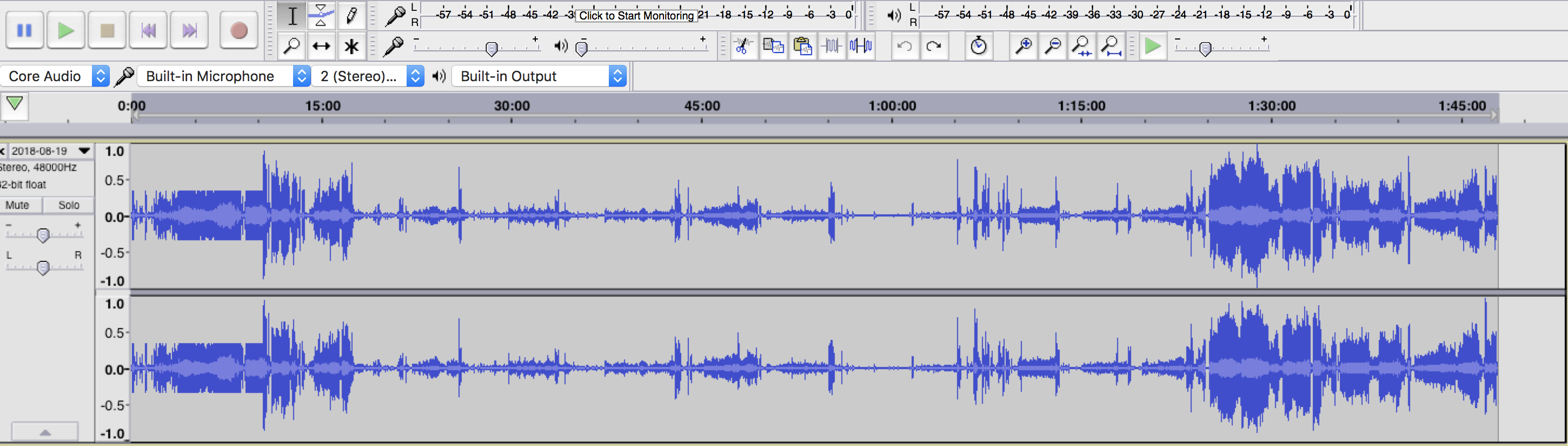 live audio recording, loud to quiet, how to fix? - macOS - Audacity Forum