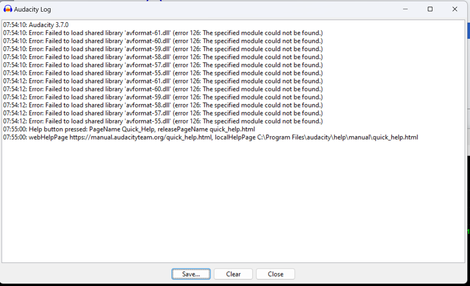Los of crashing running Windows and Audacity 3.7.0 - Audacity 3 Help Forum - Audacity Forum