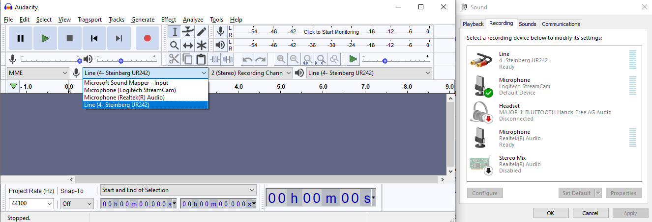 Audacity not recognising input 3 or 4 - Windows - Audacity Forum