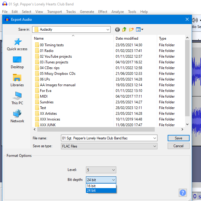 FLAC not taking as 24-bit - Windows - Audacity Forum