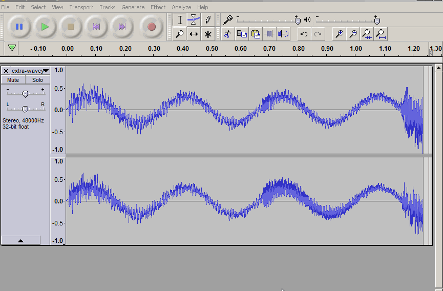 Short question... Can I change the "waveform"? With what tool ...