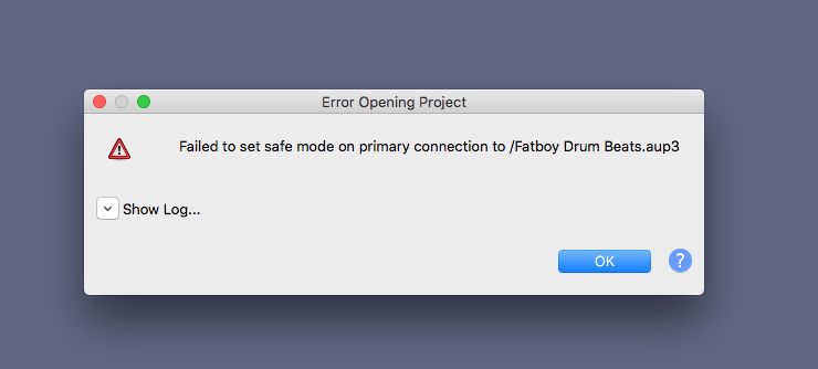 Error Mess: Failed to Set Safe Mode - macOS - Audacity Forum