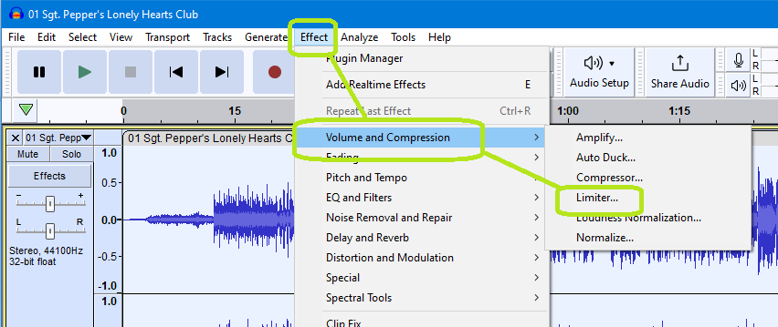 Effect 'limiter' suddenly not available - Audacity 3 Help Forum - Audacity Forum