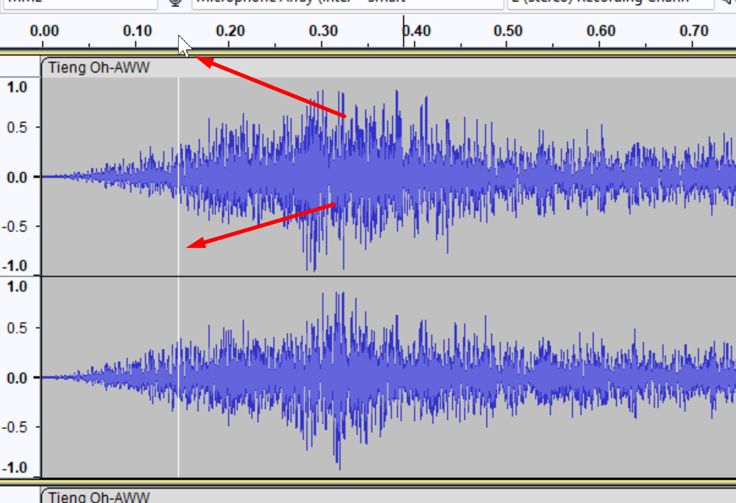 How to put black line at the same place of white line - Windows - Audacity Forum