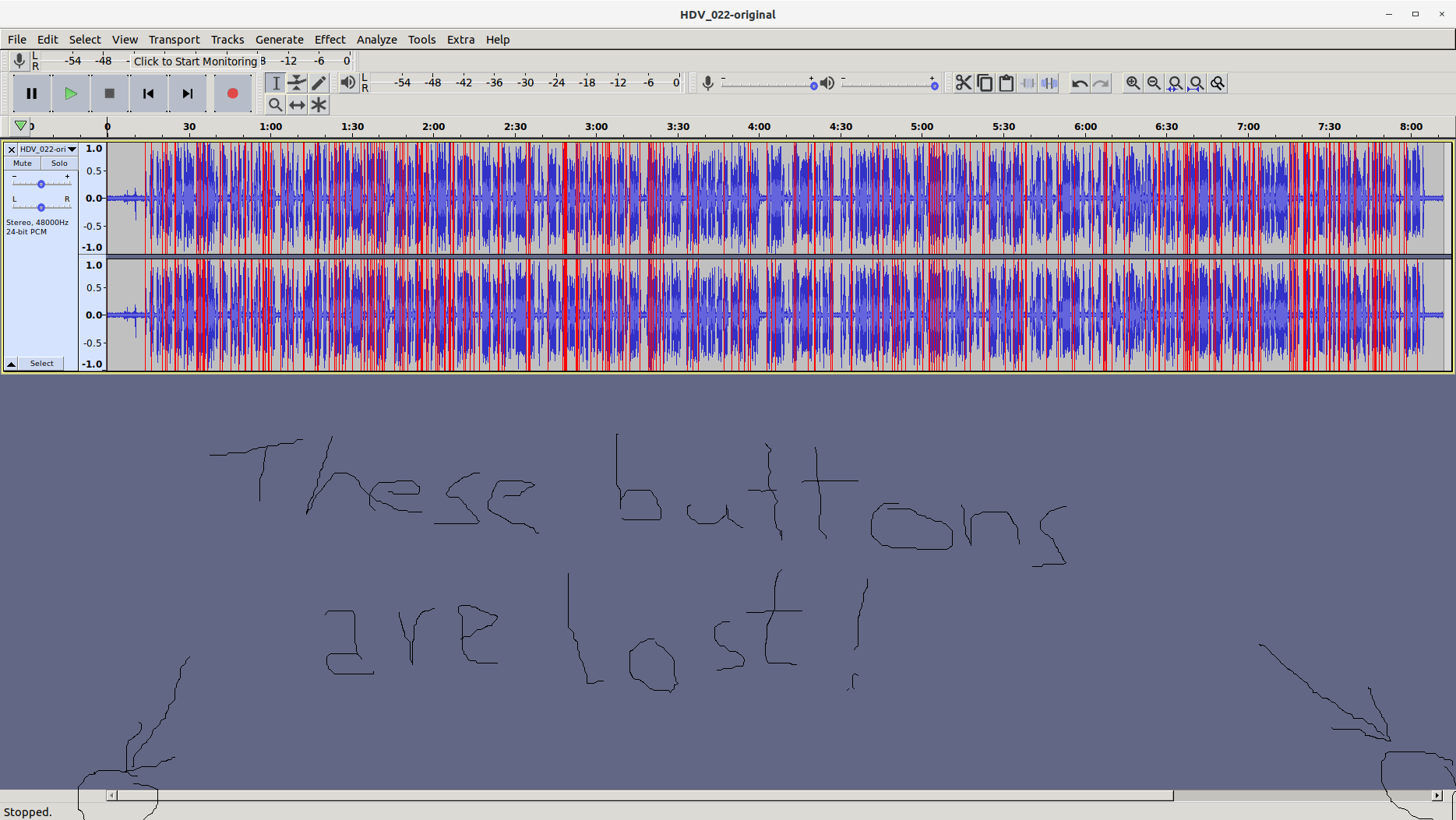 In Audacity 2.3.3 there are no horizontal scroller buttons in Ubuntu 20 ...